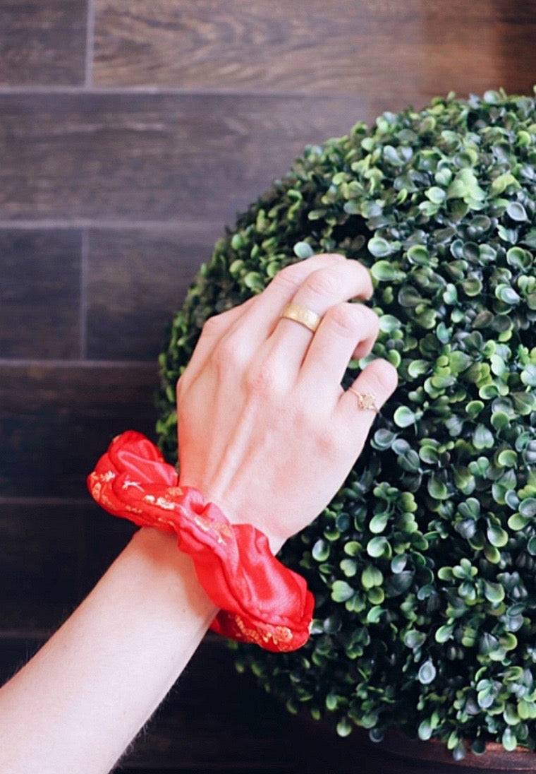 Chinese Brocade Scrunchie – Malionne